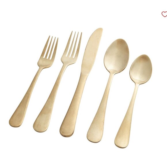 Pottery Barn | Dining | Pottery Barn Dakota Champagne Gold Flatware ...
